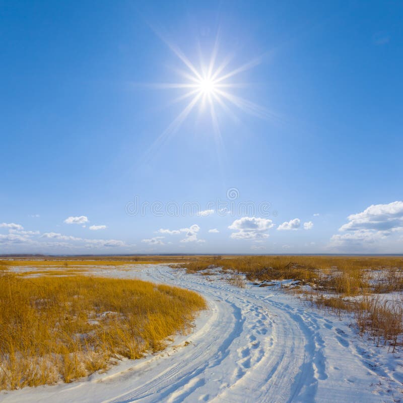 Ground Road Prairie Under Sparkle Sun Stock Photos - Free & Royalty ...