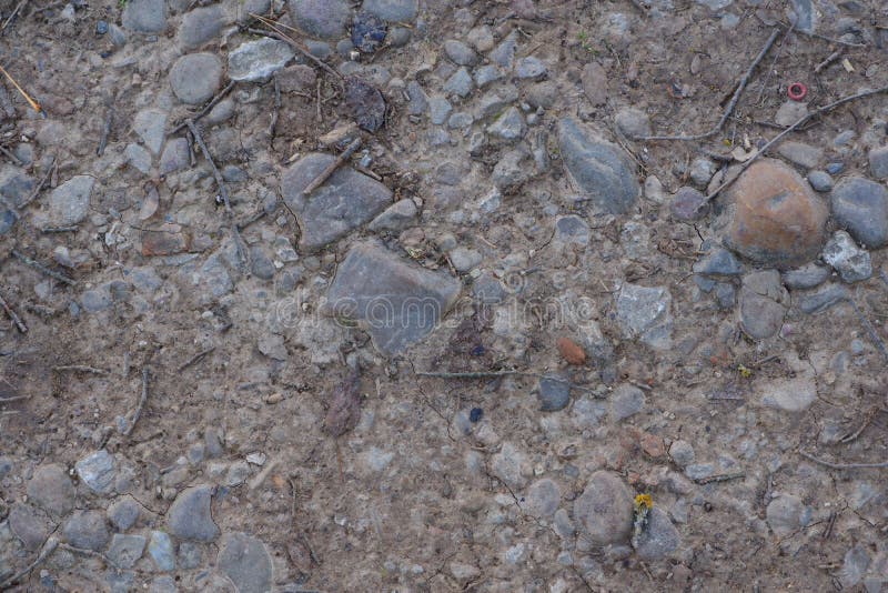 Ground with Rocks in a Country Side Road Stock Photo - Image of ...
