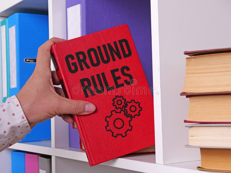 Ground Rules are Shown Using the Text on the Book Stock Photo - Image ...