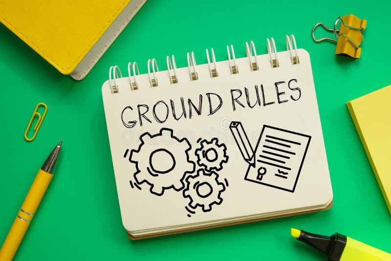 Ground Rules are Shown Using the Text Stock Photo - Image of ...