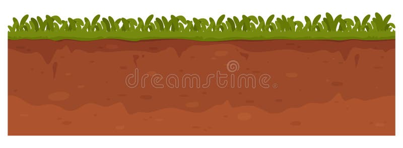 Ground in a Section with Different Layers. Seamless Pattern with Land ...