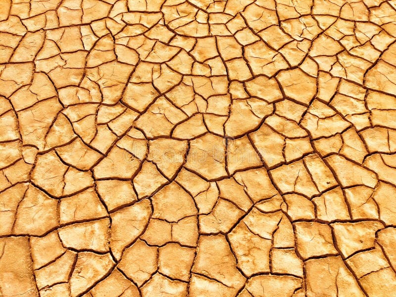 The Ground Shows a Pattern of Cracks Typical of Dry, Parched Soil in a ...
