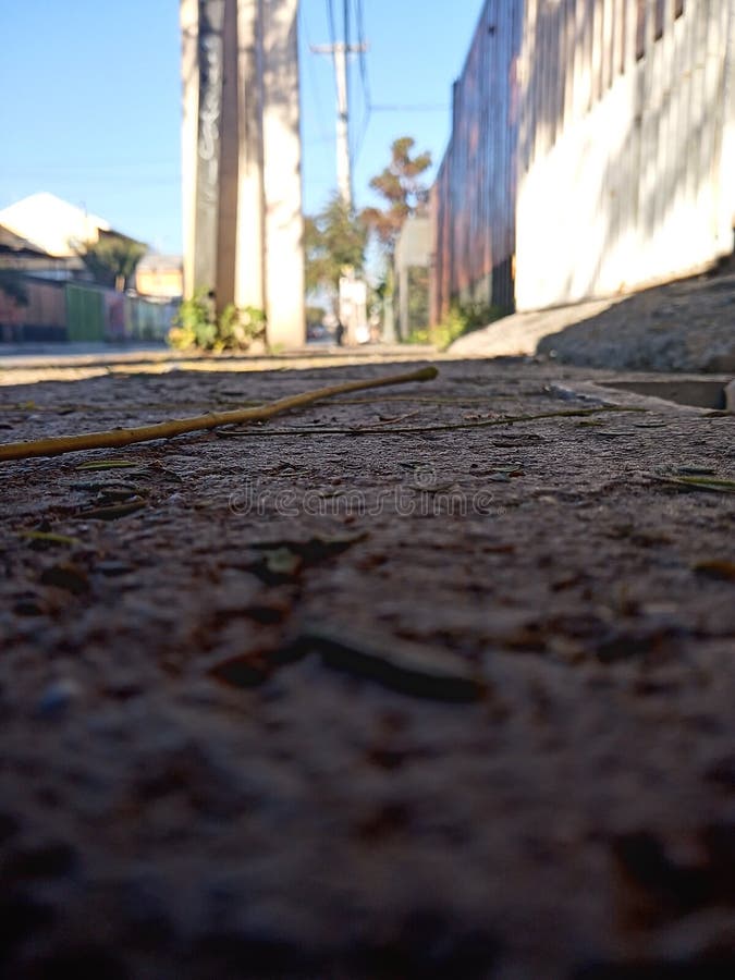 Ground on the Side of a Street ????? Stock Image - Image of wall, wood ...
