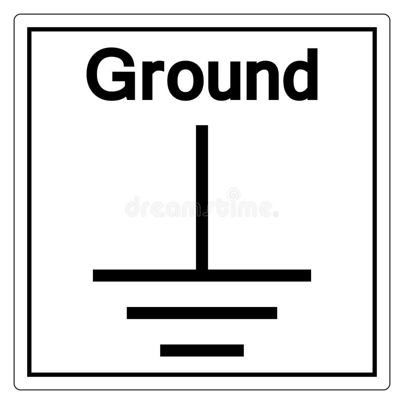 Ground Sign with Electrical Symbol for Safety Awareness Stock ...