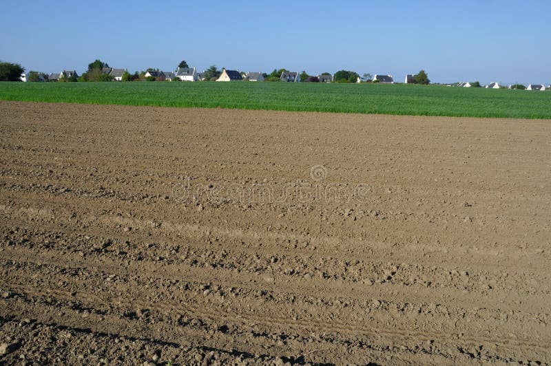 Ground after sown stock photo. Image of france, rural - 151890926