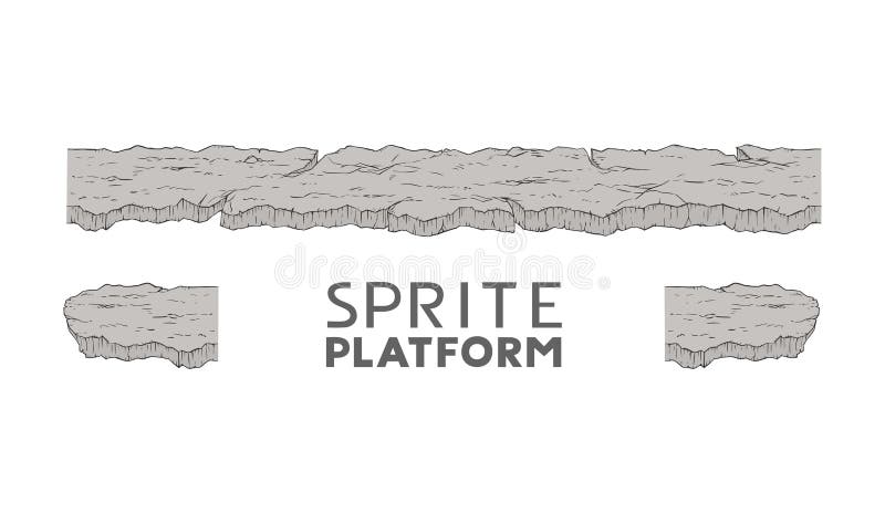 Ground Sprite Platform Design Stock Vector - Illustration of wall, game ...