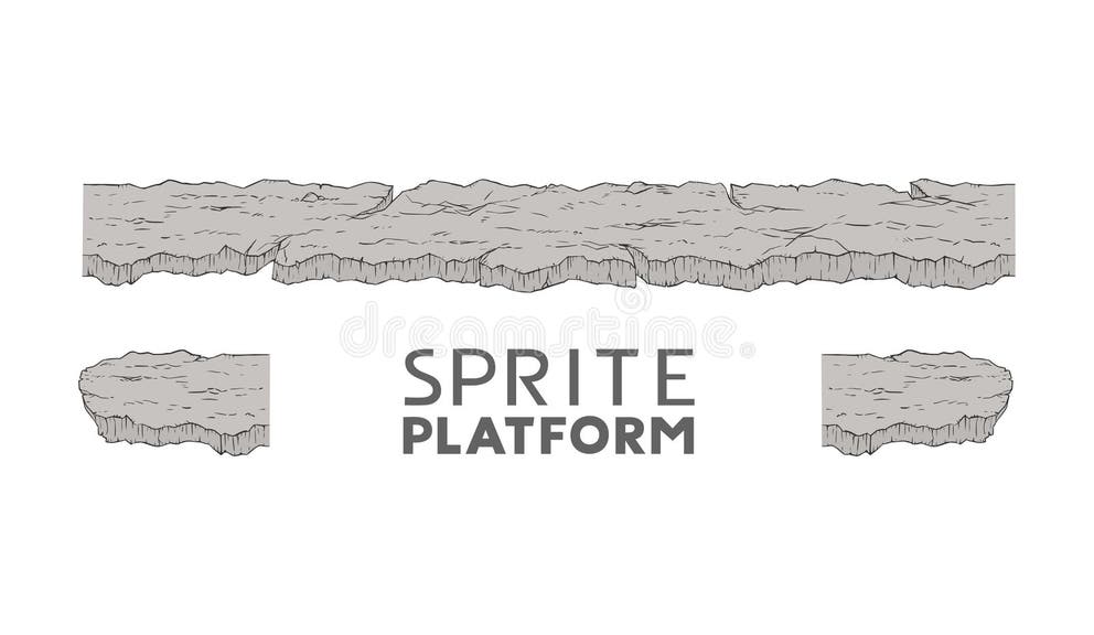 Ground Sprite Platform Design Stock Vector - Illustration of wall, game ...