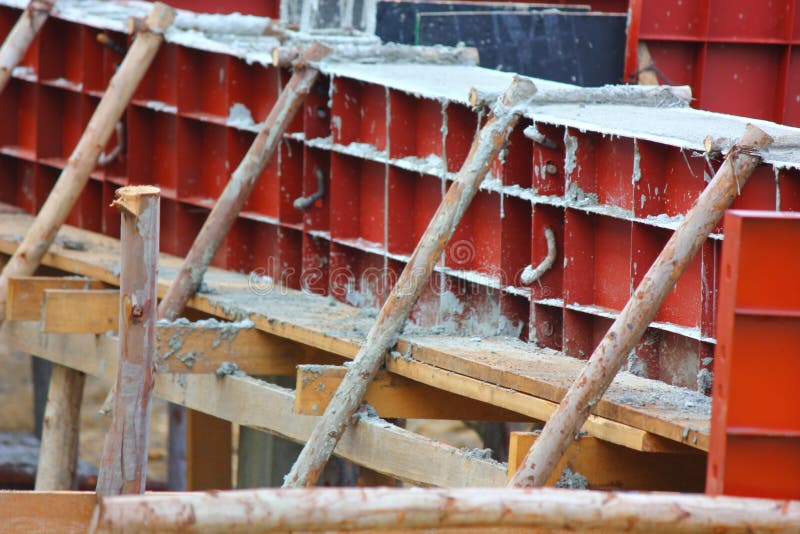 The Ground Structure after Put on Cement in To Formwork of Building ...