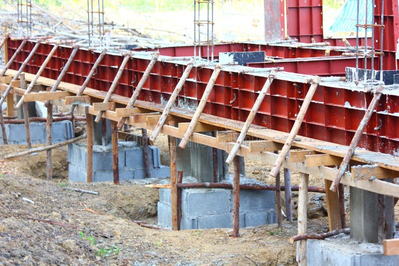 The Ground Structure after Put on Cement in To Formwork of Building ...