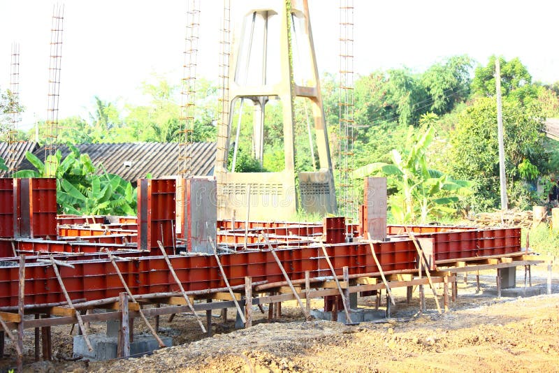 The Ground Structure after Put on Cement in To Formwork of Building ...