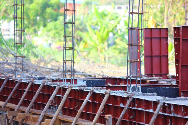 The Ground Structure after Put on Cement in To Formwork of Building ...