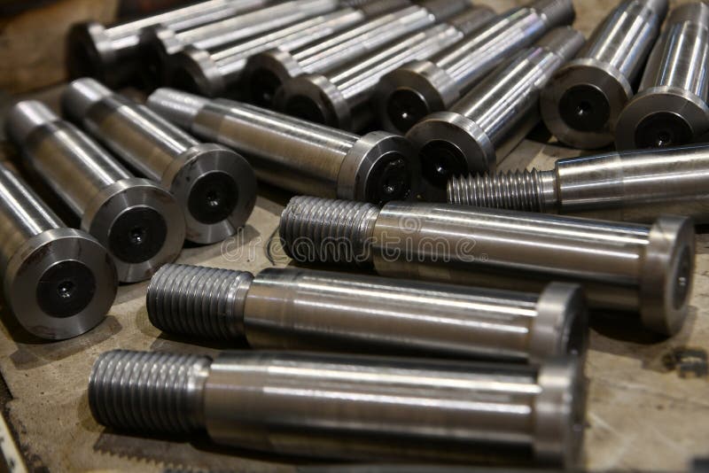 Ground Studs with Thread and Tapered Shaft Stock Image - Image of bolt ...