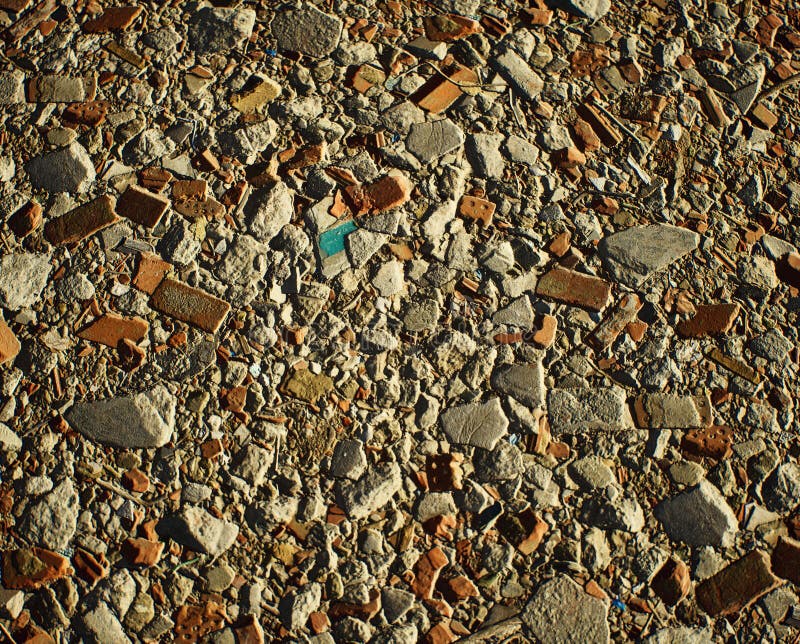 Ground Surface with Construction Rubble. Stock Photo - Image of ...