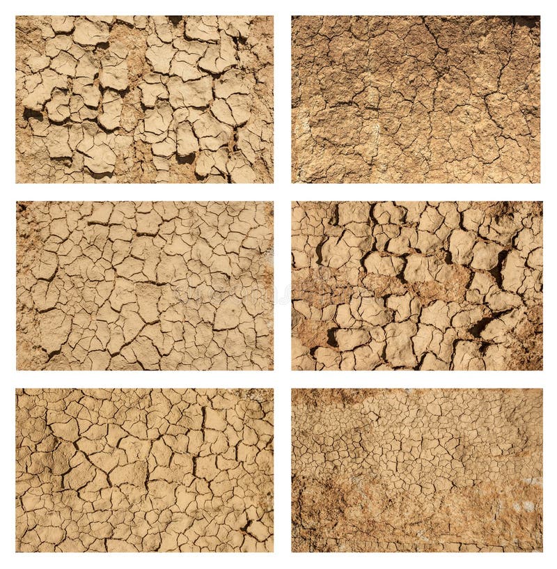 Ground textures set stock photo. Image of clod, collage - 25566840