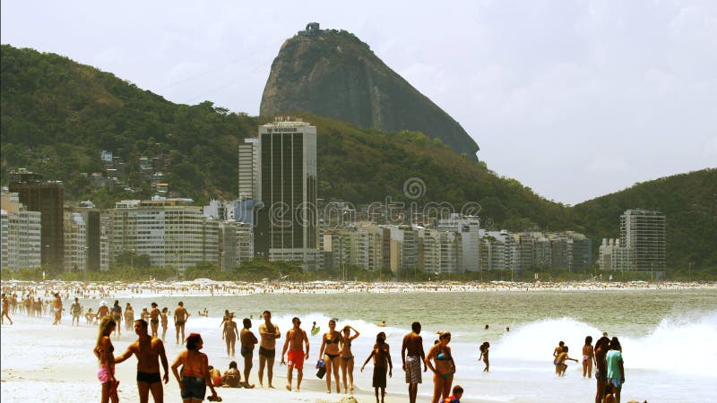 Ground View at Copacabana Beach Editorial Image - Image of america ...
