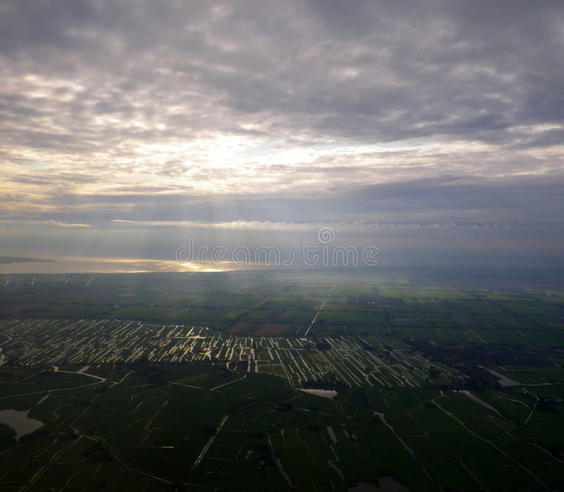 Ground View from Plane Window Stock Image - Image of plane, landmark ...