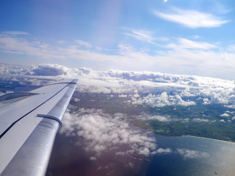 Ground View from Plane Window Stock Photo - Image of fields, landscape ...