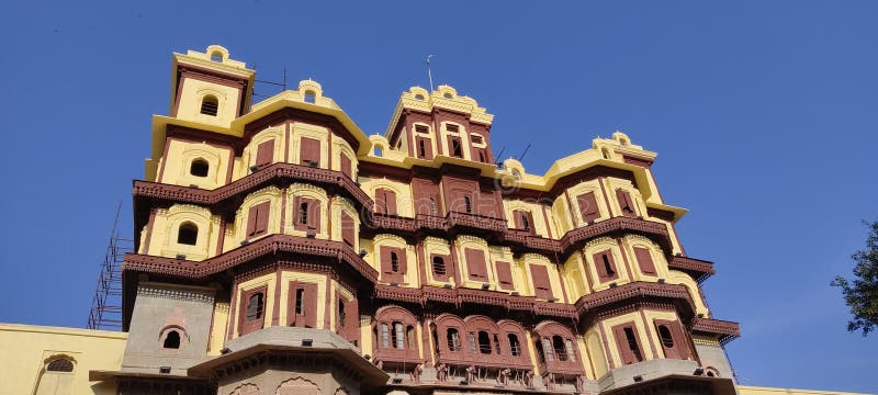 Ground View of Rajwada Palace, Indore Stock Image - Image of historic ...