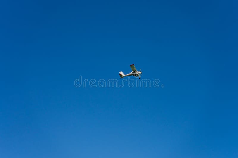 Ground View of a White Single Engine Glider Stock Image - Image of ...