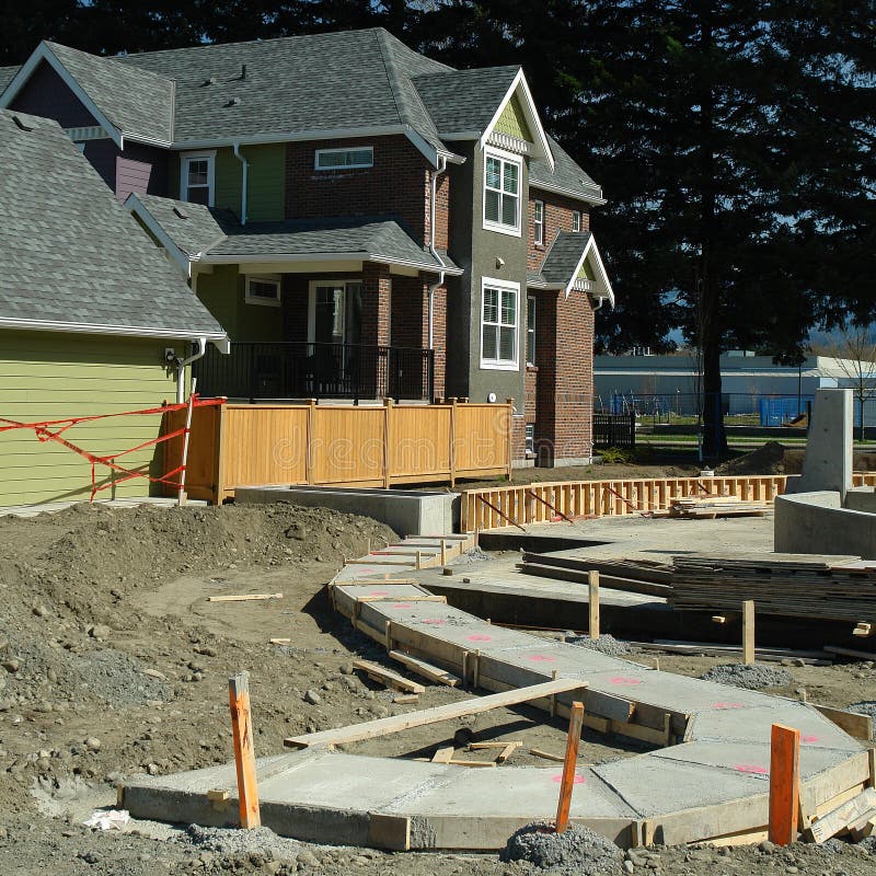 New Housing and Construction Site Stock Image - Image of home ...