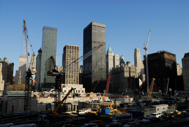 Ground Zero Construction Site Editorial Image - Image of memorial ...