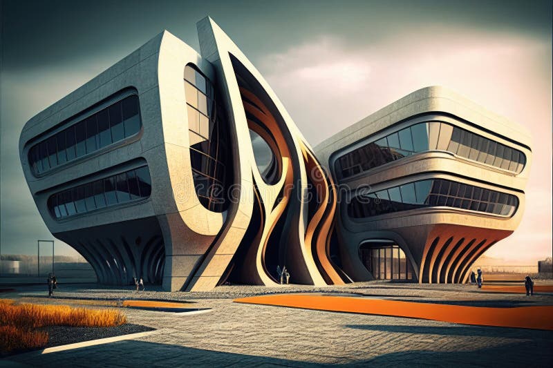 Groundbreaking Futuristic Building. the Architecture of the Future ...
