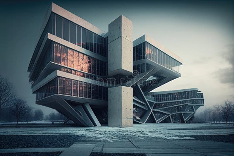 Groundbreaking Futuristic Building. the Architecture of the Future ...