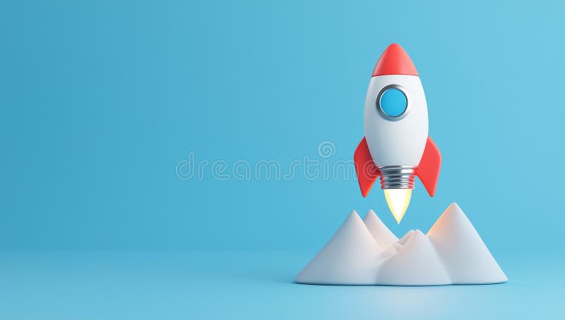 A Groundbreaking Rocket Launch Soaring High, Symbolizing a Bright ...