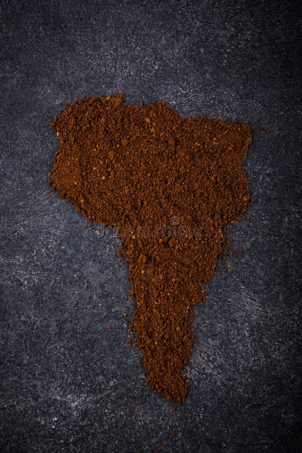 Grounded Coffee and Beans from South America Stock Photo - Image of ...