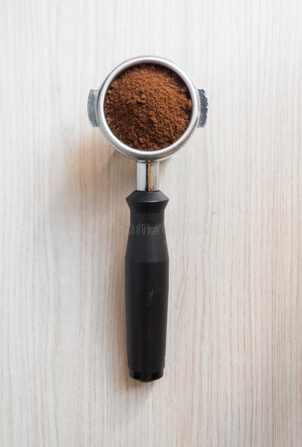 Grounded Coffee in a Handle Stock Image - Image of powder, beverage ...