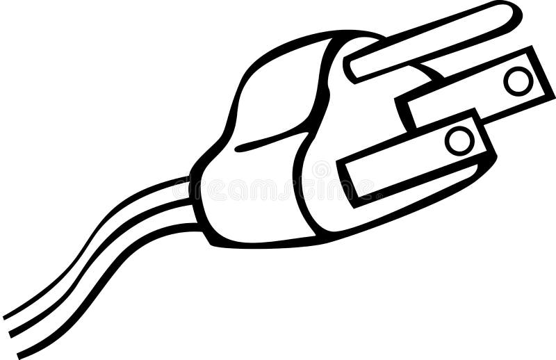 Grounded Power Plug Vector Illustration Stock Vector - Illustration of ...