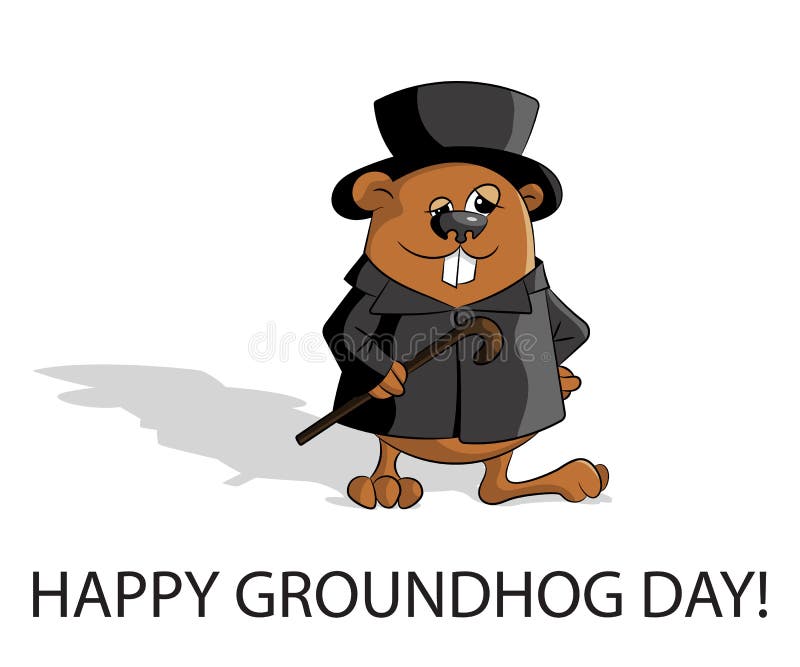 Groundhog Scared of Their Shadow Stock Vector - Illustration of ...
