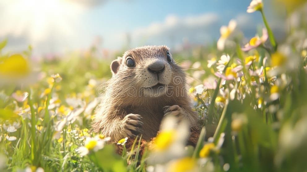Groundhog Day Spring is Coming Stock Image - Image of prediction ...