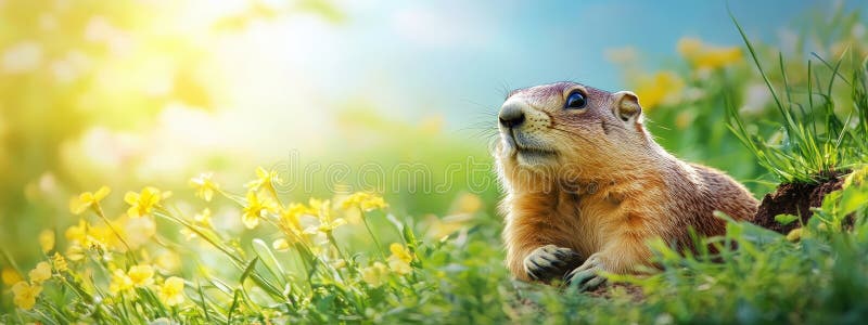Groundhog Day Spring is Coming Stock Photo - Image of winter, hole ...