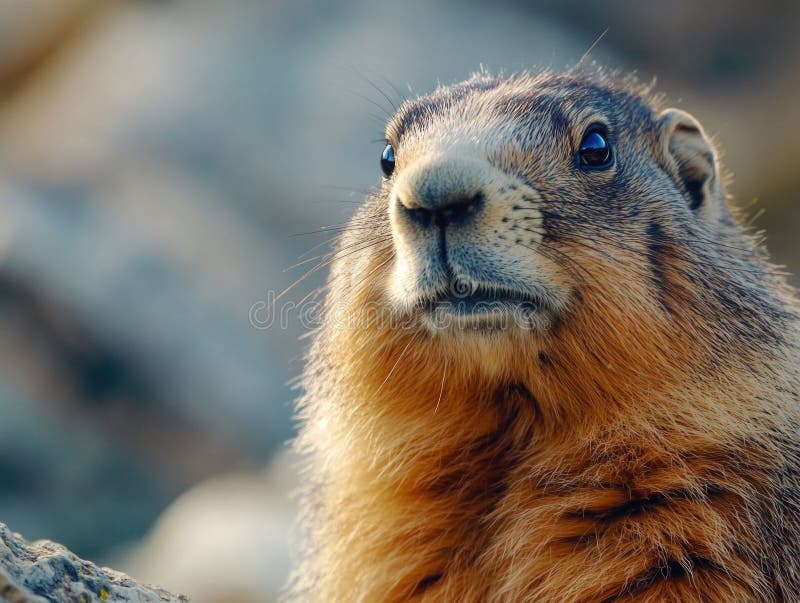 Groundhog Looking at Camera Stock Photo - Image of america, animal ...