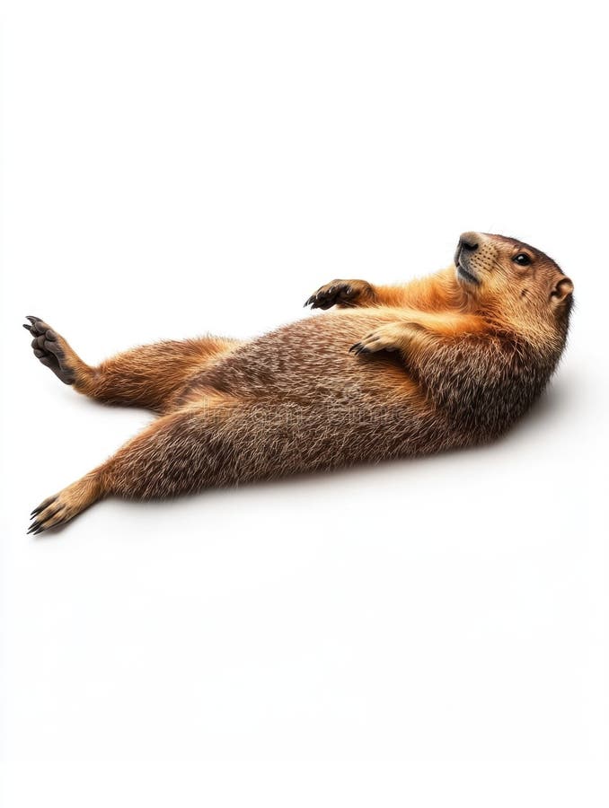 Groundhog on White Surface stock image. Image of generated - 375789867