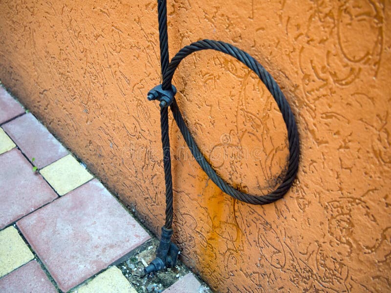 A Grounding Cable Connecting the Metal Railings on the Railway Bridge ...