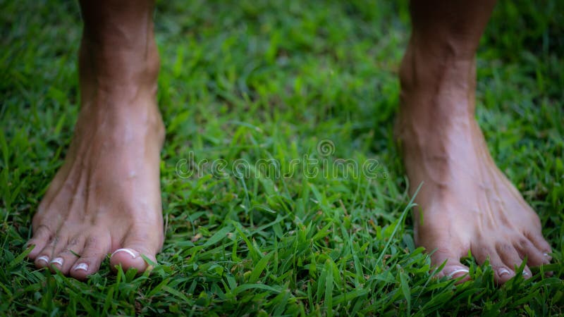 Earthing or Grounding Therapy Stock Image - Image of practice, woman ...