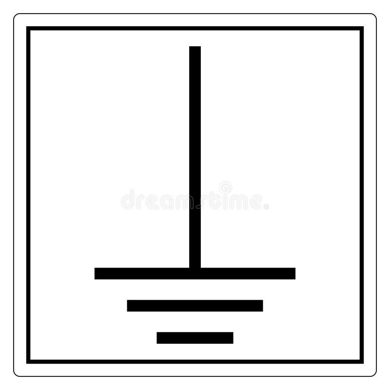 Grounding Symbol with Three Horizontal Lines Stock Illustration ...