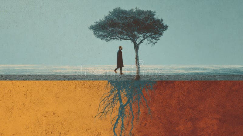 Grounding Technique Illustration for PTSD Highlighting Connection with ...