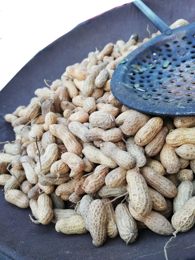 Groundnuts Being Roasted on a Cart in Indore India Stock Photo - Image ...
