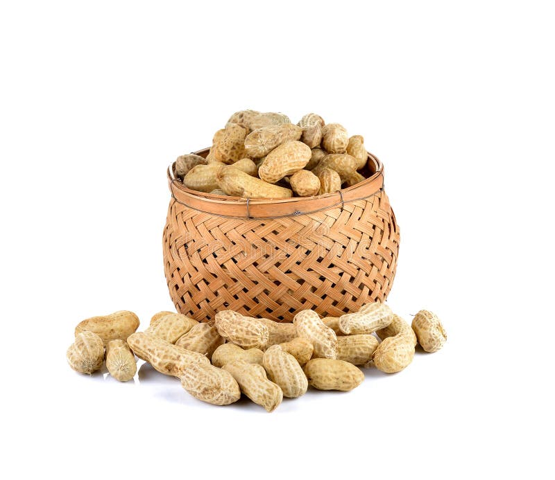 Groundnuts Peanut on White Background Stock Image - Image of goober ...