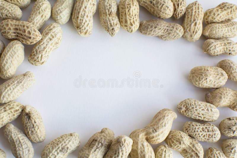 Groundnuts on White Background Stock Image - Image of organic, peanuts ...