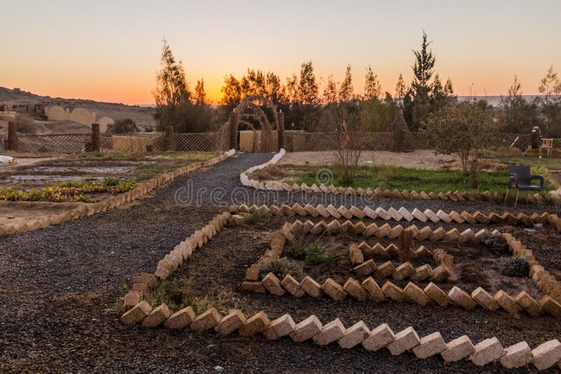 Grounds of a Desert Camp in Bahariya Oasis, Egy Stock Image - Image of ...