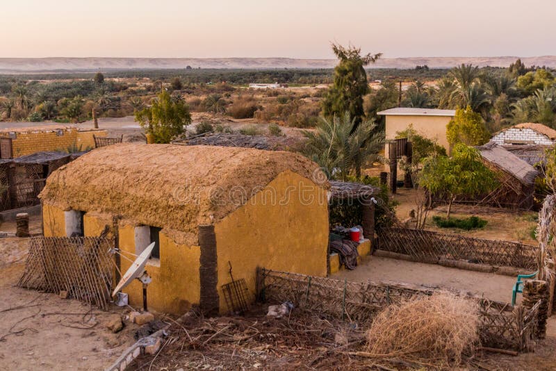 Grounds of a Desert Camp in Bahariya Oasis, Egy Stock Photo - Image of ...