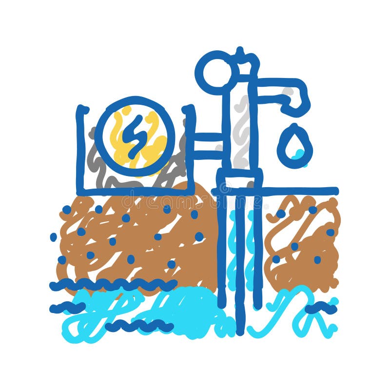 Groundwater Sampling Hydrogeologist Icon Doodle Illustration Stock ...