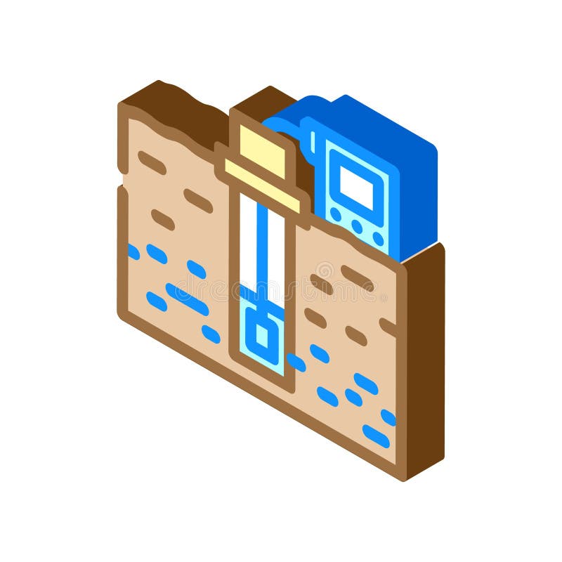 Groundwater Sampling Hydrogeologist Isometric Icon Vector Illustration ...