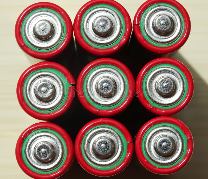 Group of AA Batteries. Close View Stock Photo - Image of energy ...