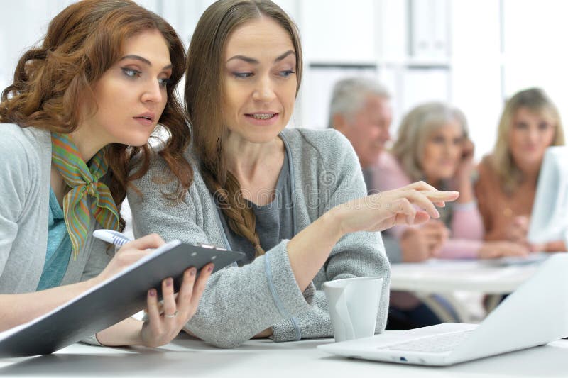 Portrait of Group of Active Business People Working Stock Image - Image ...