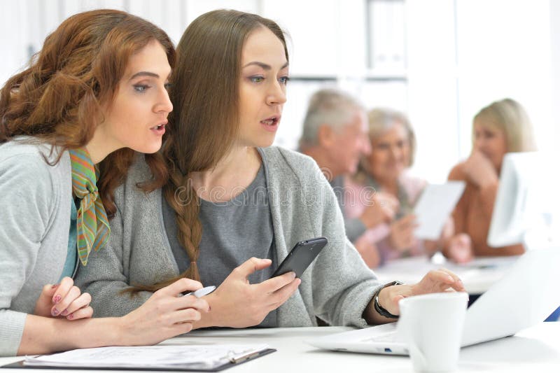 Portrait of Group of Active Business People Working Stock Photo - Image ...